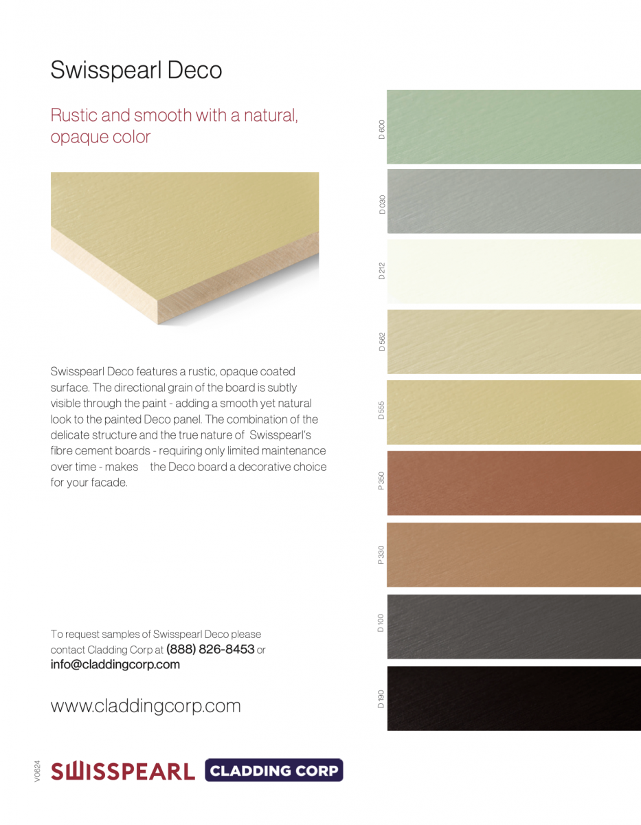 Introducing DECO by Swisspearl | Cladding Corp